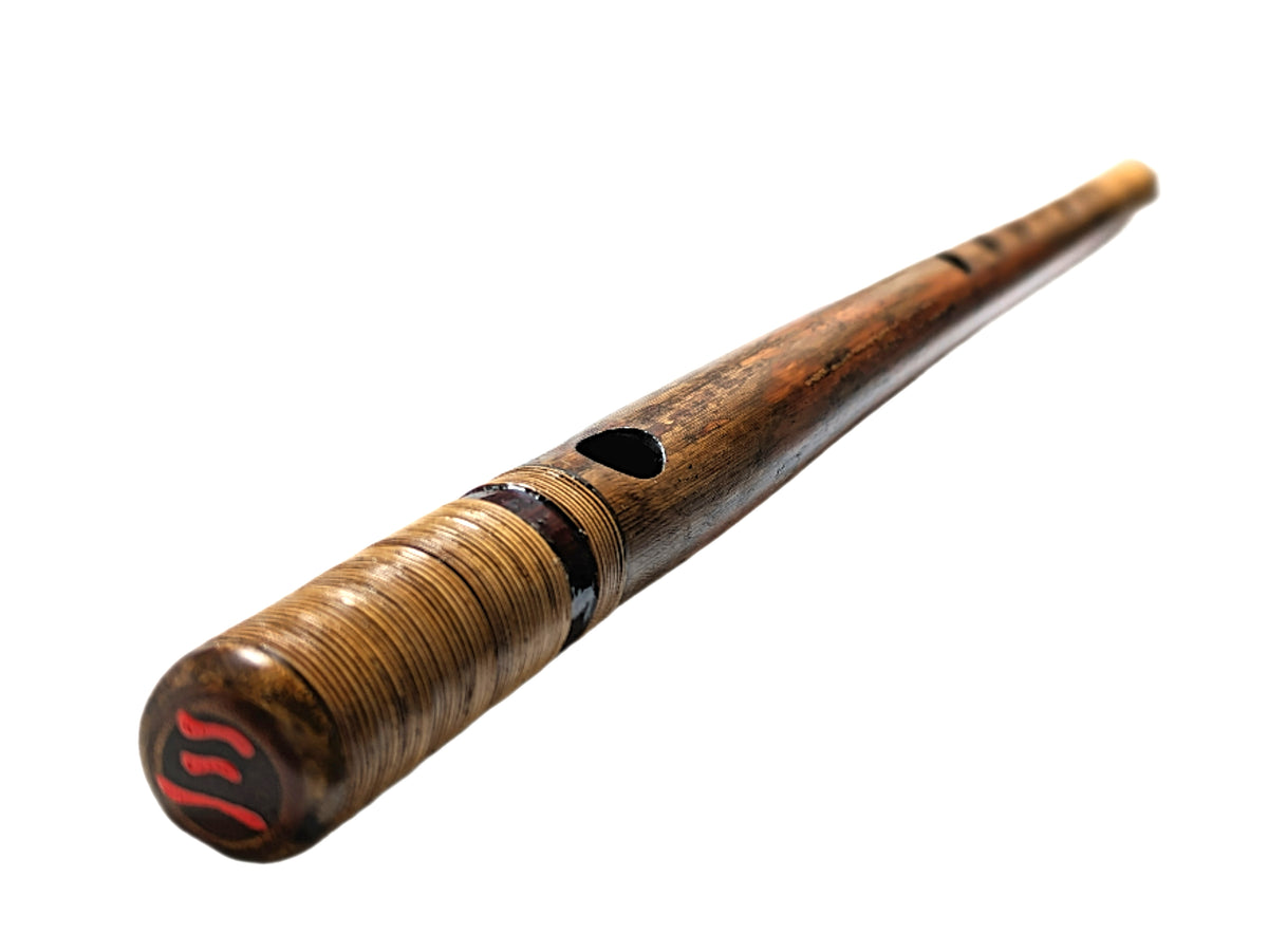 Bamboo flute, Shinobue "Kunpu（薫風）",rattan wrapped design（the three ...